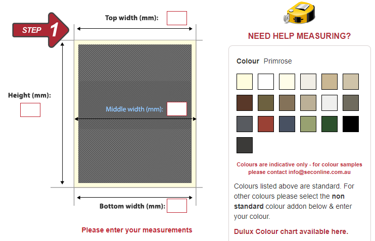 Security Door Colours | Seconline